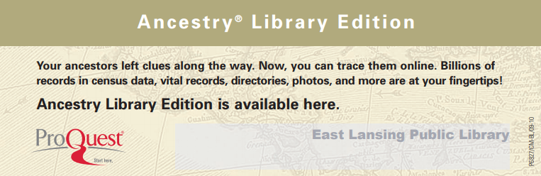 Better Know a Database – Ancestry Library | East Lansing Public Library